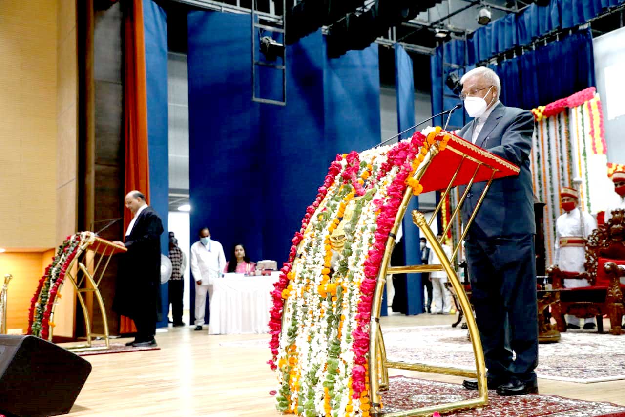 Newly appointed Governor Shri Mangubhai Chhaganbhai Patel takes charge ...