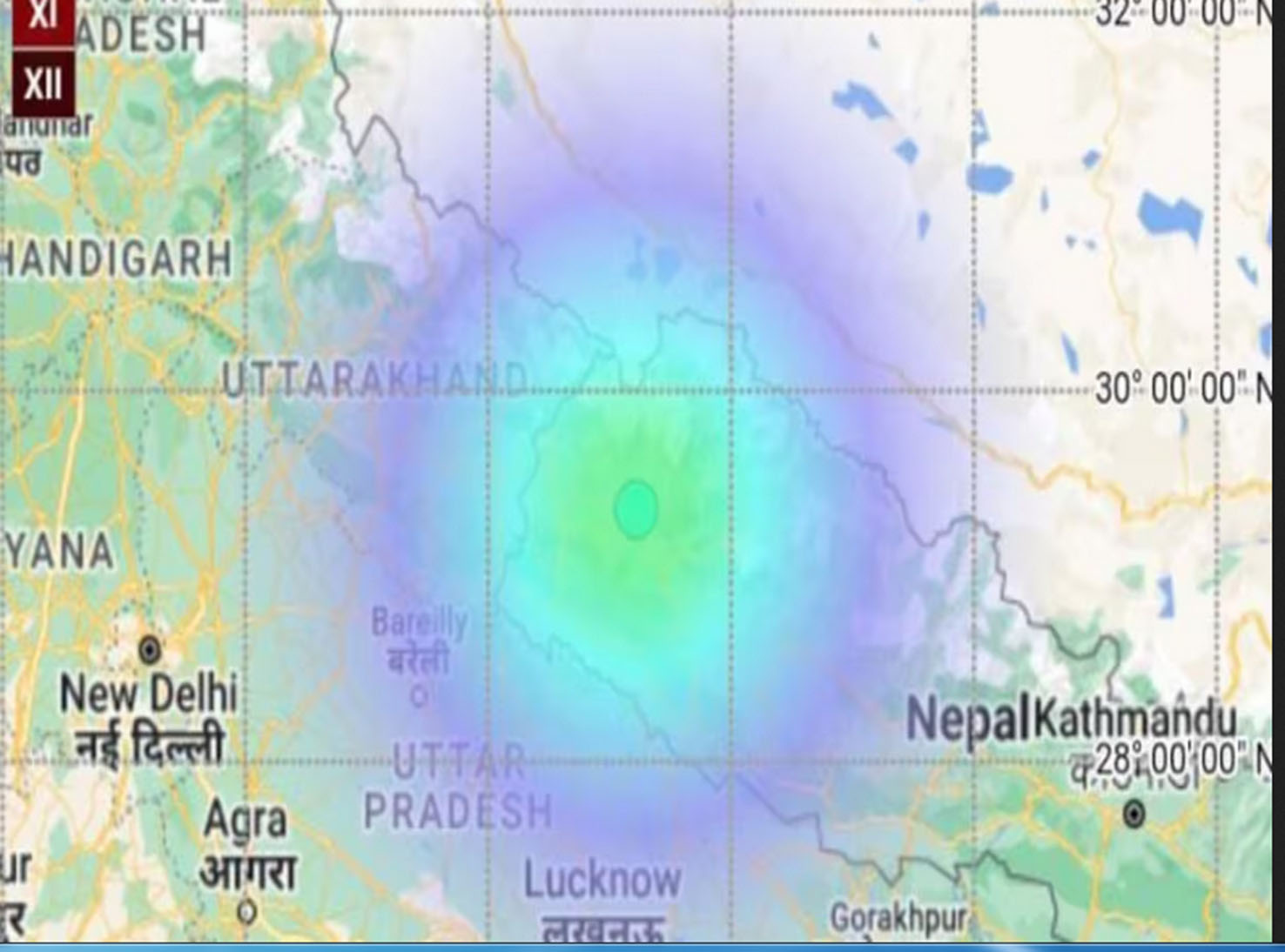 दिल्ली-एनसीआर सहित उत्तर भारत में रिक्टर स्केल पर 6.2 की तीव्रता का ...